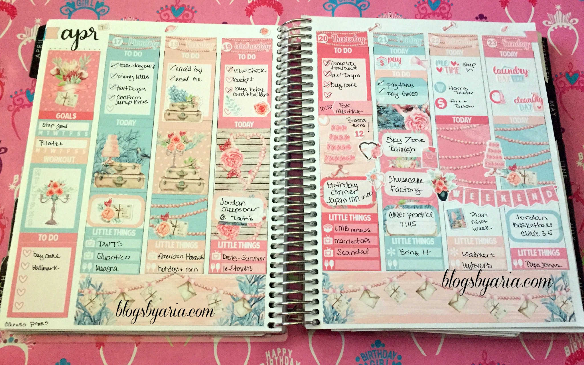 Plan With Aria: April 2017 Planner Spreads - Blogs by Aria