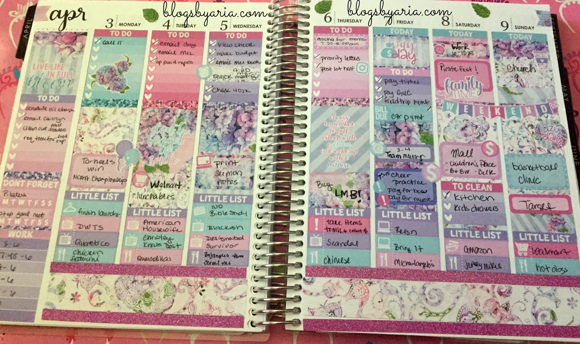 Plan With Aria: April 2017 Planner Spreads - Blogs by Aria