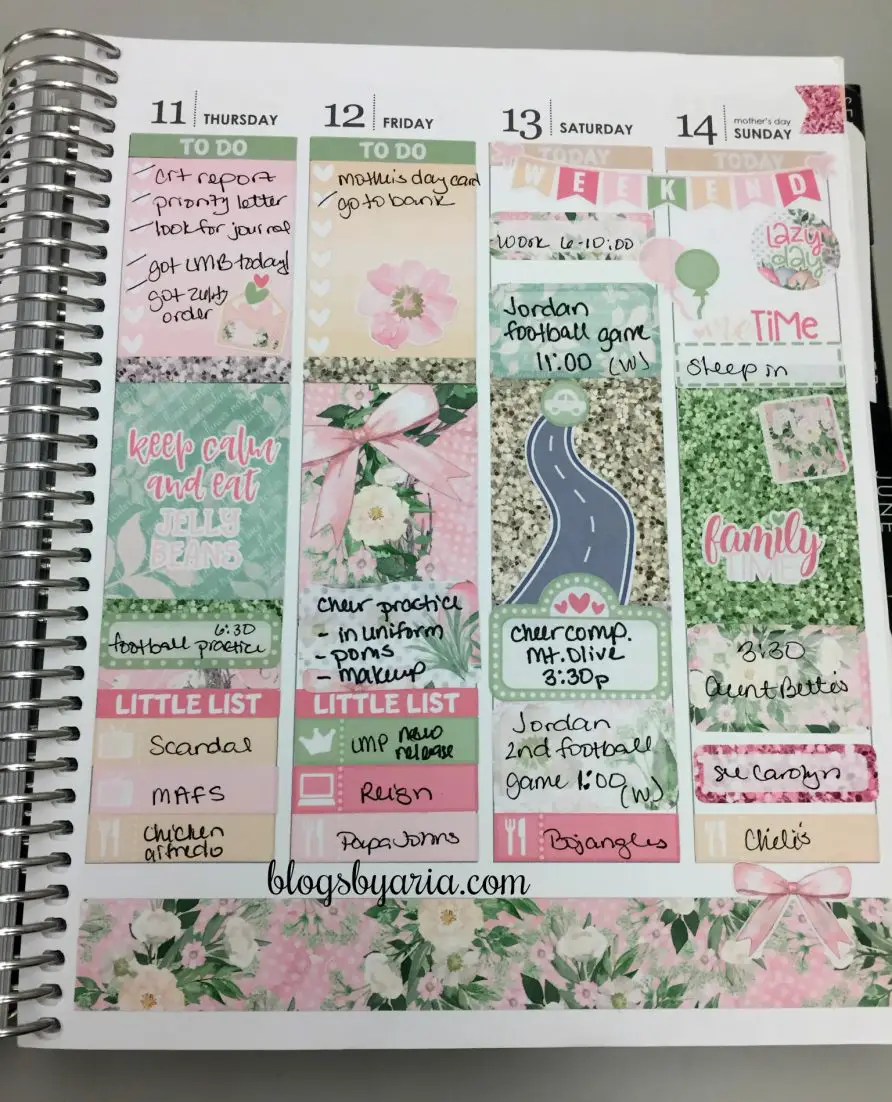 May Monthly Planner Spreads - Blogs by Aria