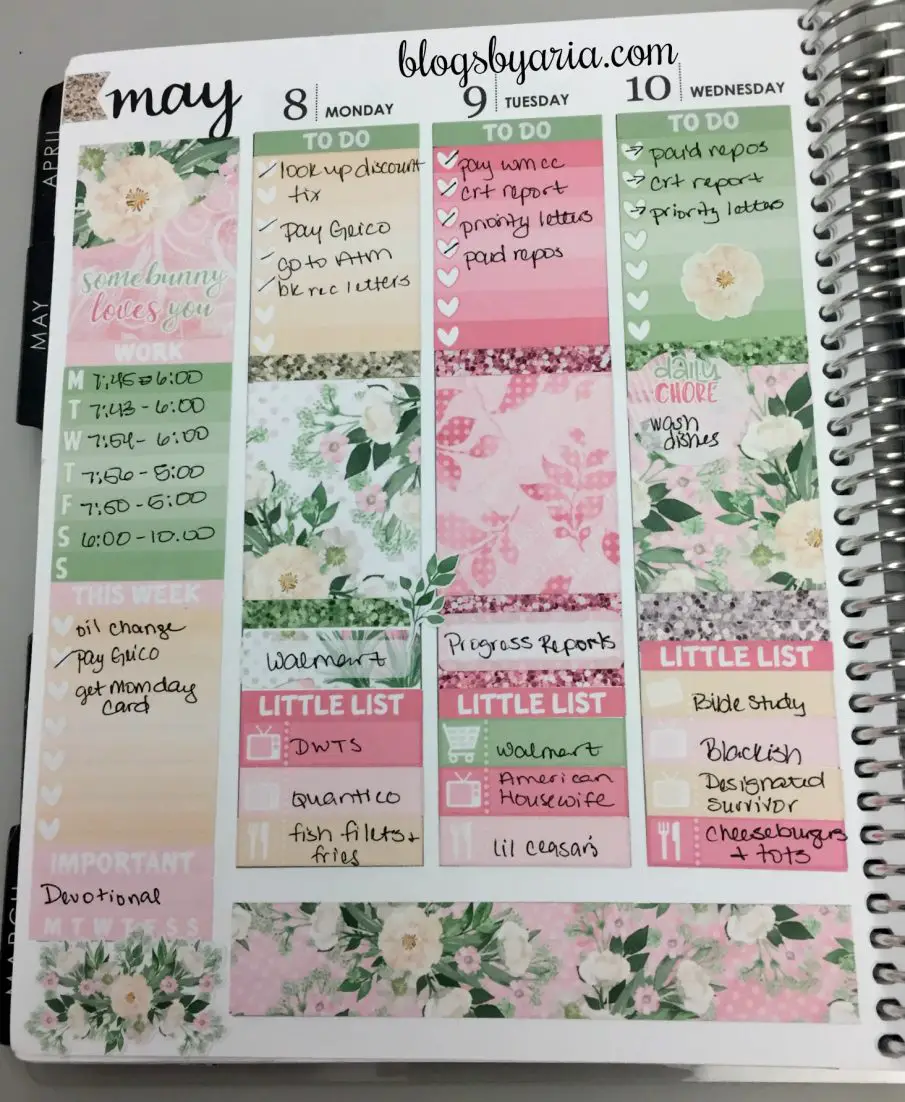 May Monthly Planner Spreads - Blogs by Aria