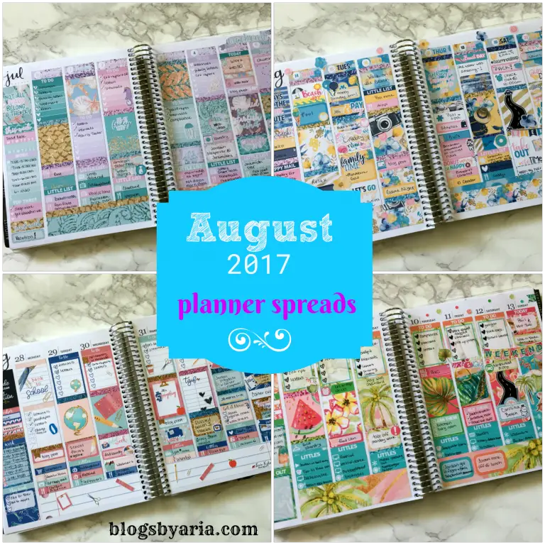 August Planner Spreads Round-Up - Blogs by Aria
