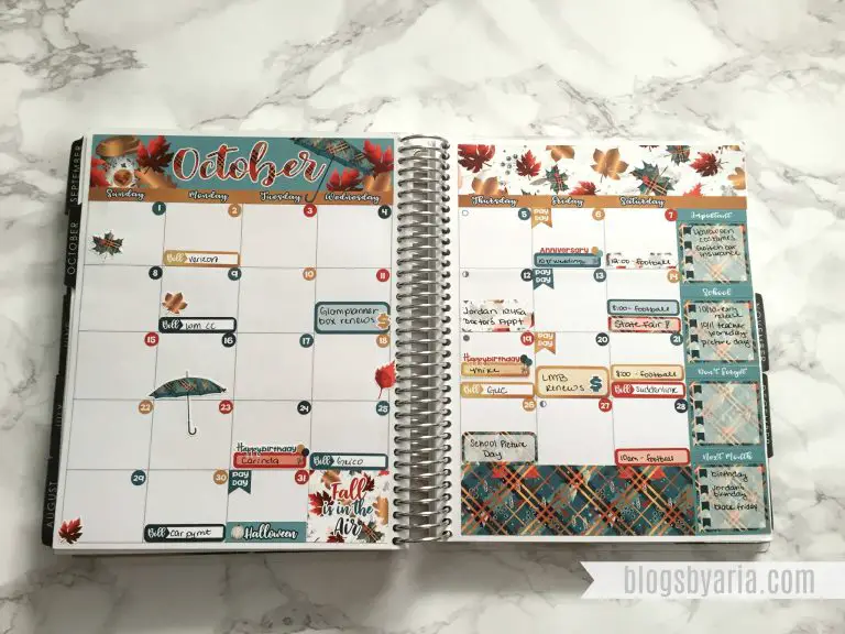 October and November Planner Spreads Roundup - Blogs by Aria