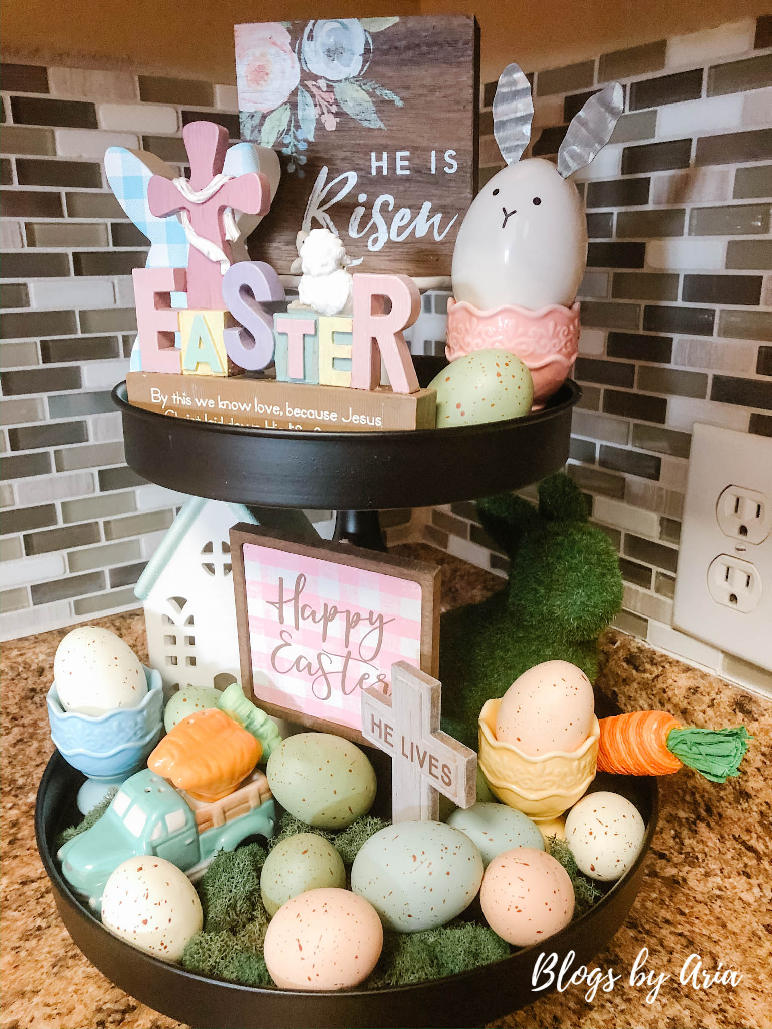 Easter Tiered Trays - Blogs by Aria