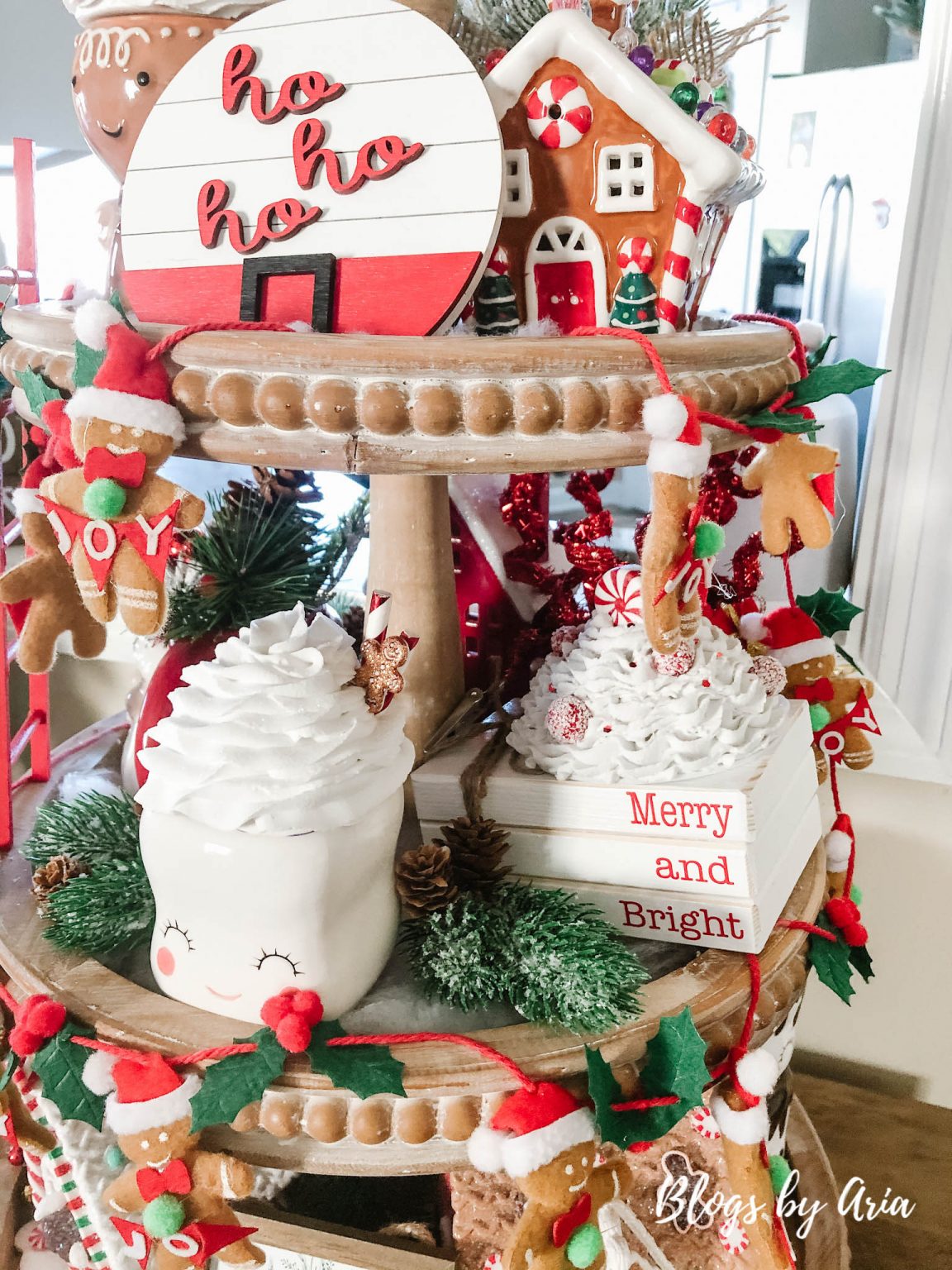 Gingerbread Tiered Tray - Blogs by Aria