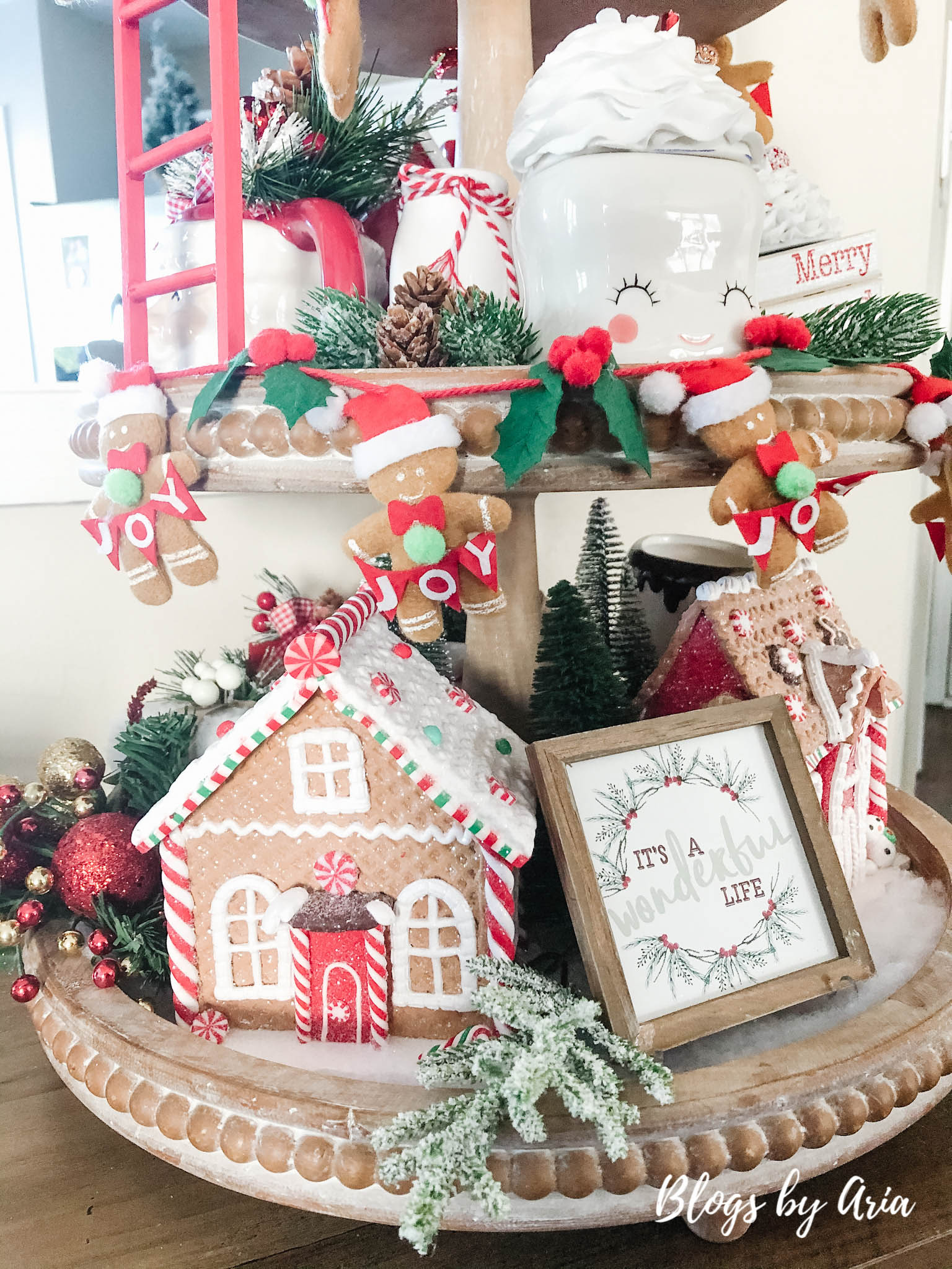Gingerbread Tiered Tray - Blogs by Aria