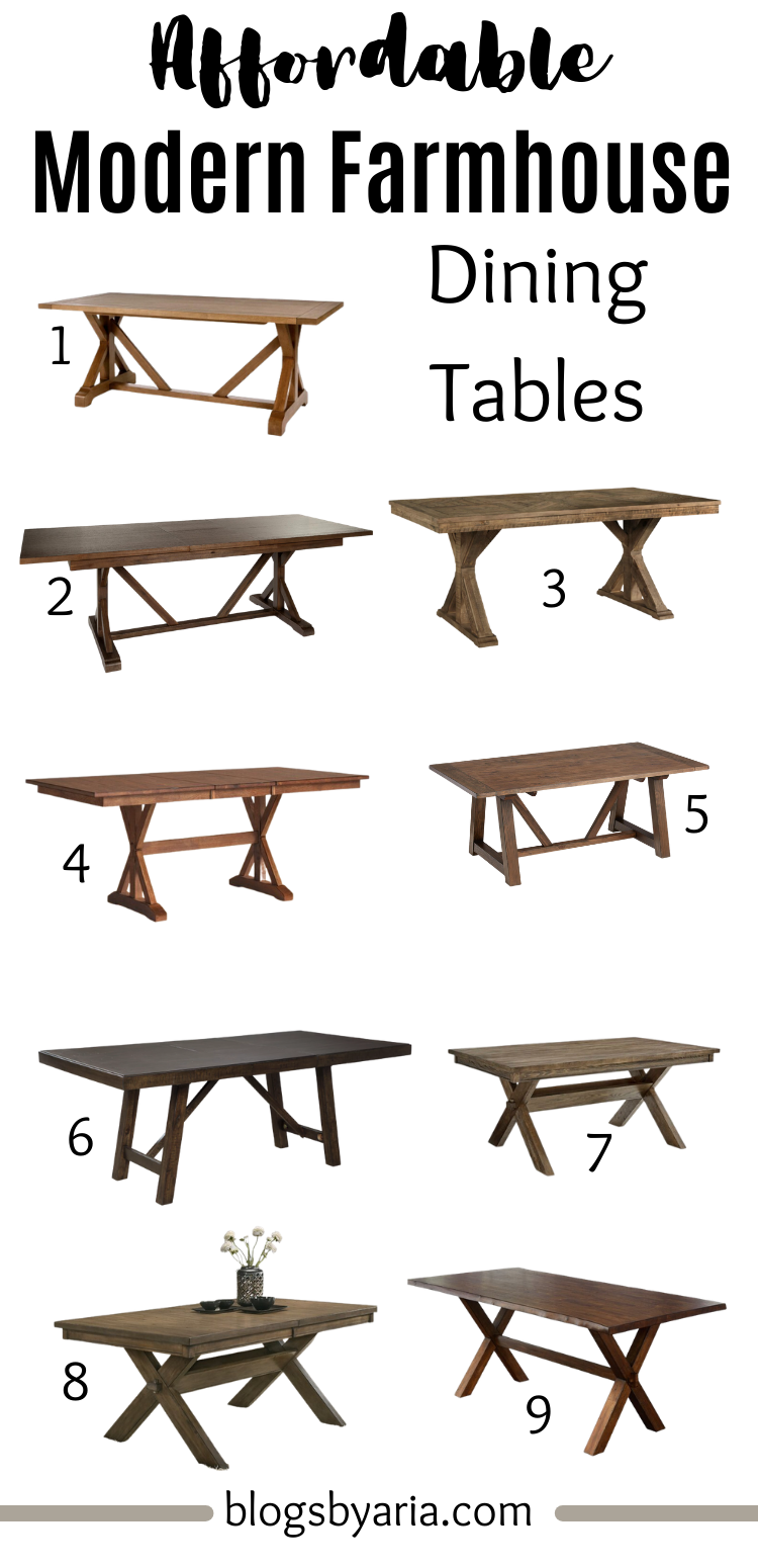 Affordable Modern Farmhouse Dining Tables Under $900 - Blogs by Aria