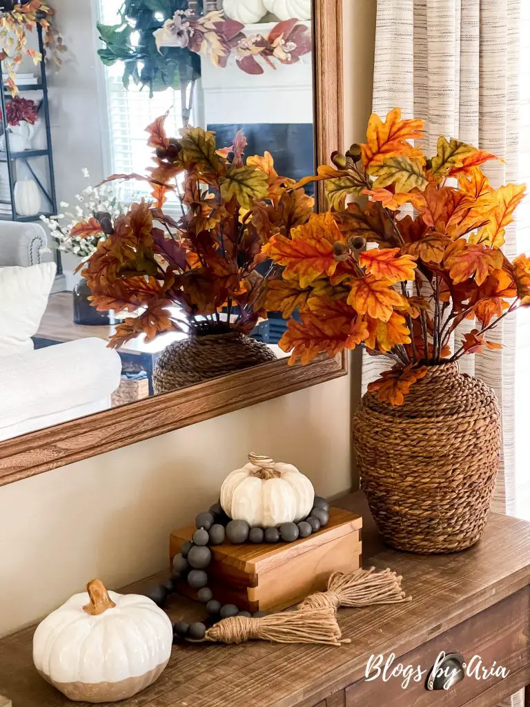 Fall Entryway Table Decor - Blogs by Aria